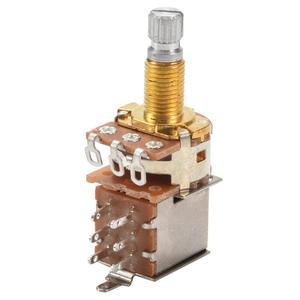 Jual A500K Potentiometer Push Pull Switch Splined Dpdt Pot Shaft 25Mm ...