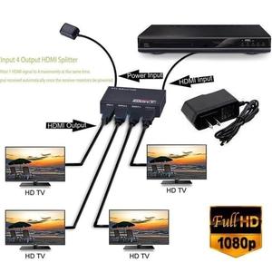 Jual 4 Port Hdmi Splitter 1 In 4 Out Hub Split Repeater Amplifier Full ...