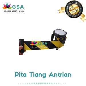 Jual Kepala Pita Roll Tiang Antrian Head Queue Ropes Police Line - Kota ...