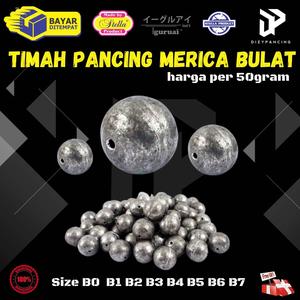 Jual Timah bandul pancing Merica Bulat galatama per 50gram dan satuan ...