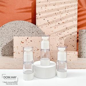 Jual 15ml Botol Airless Plastik Clear Bulat Skin Care Packaging DHJB ...