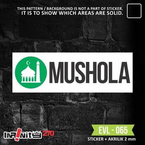 Jual EVL065 rambu K3 AKRILIK arah mushola mesjid masjid gedung safety ...