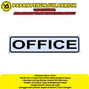 Jual akrilik sn office papan nama label akrilik acrylic stiker ...