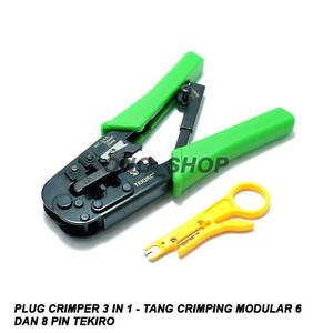 Jual Plug Crimper 3 In 1 - Tang Crimping Modular 6 Dan 8 Pin Tekiro ...