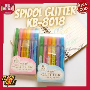 Jual SPIDOL GLITER 6pcs SPIDOL LUCU UNIK TINTA GLITTER MEWAH SPIDOL COD ...