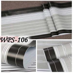 Jual WPS106 Black White Line Wallpaper-dinding walpaper stiker dinding ...