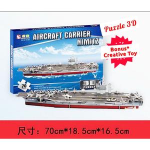 Jual Kapal Induk Uss Nimitz Aircraft Carrier Model Kit Rakit Puzzle ...