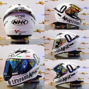 Jual Helm full face Nhk GP1 putih s paket ganteng Red Bull/leopard 100% ...