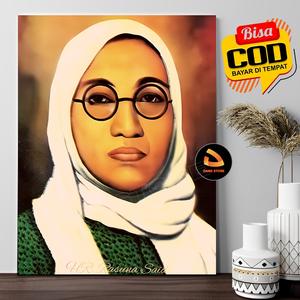 Jual Poster Lukisan HR Rasuna Said Pahlawan Nasional Hiasan Dinding ...
