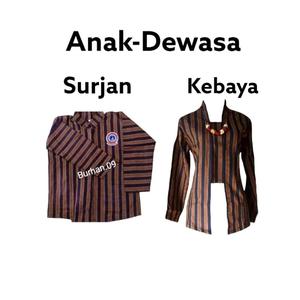 Jual Baju Adat Jawa//Surjan Lurik Dewasa/Kebaya Lurik/Lurik Anak ...
