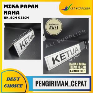 Jual 📏 MIKA NAMA MEJA / MIKA PAPAN MEJA / MIKA NAME TAG UK 6 x 21 cm ...
