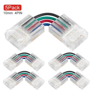 Jual 5 Pcs 4 Pin L Shape Corner Connector 10Mm 4 Pin Rgb 5050 - Jakarta ...