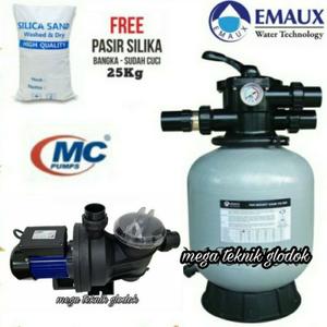 Jual Paket Pompa Kolam Renang 0.75 Hp 550Watt Set Tabung Filter Emaux ...