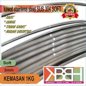 Jual KAWAT STAINLESS STEEL SUS 304 3MM SOFT LENTUR KEMASAN 1KILOGRAM ...