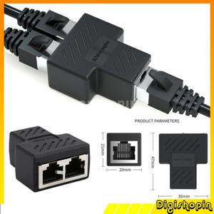 Jual Hub Spliter RJ45 LAN Ethernet Network Connector Splitter Ethernet ...
