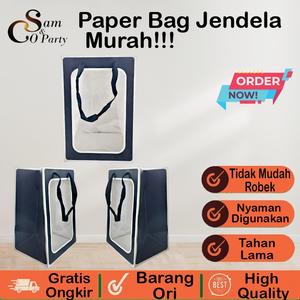 Jual 1 PCS PAPER BAG MIKA PREMIUM UKURAN S WARNA HITAM PUTIH / PAPERBAG ...