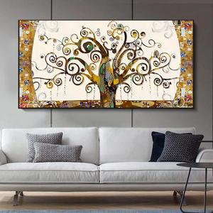 Jual Poster Seni Dinding Pemandangan Gustav Klimt Tree Of Life Lukisan ...