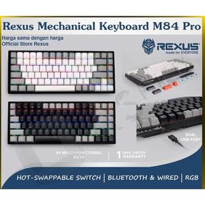 Jual Rexus Mechanical Keyboard M84 Pro - Gaming - Hot Swappable Switch ...