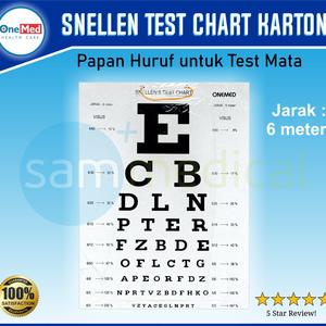 Jual Onemed Snellen Test Chart - Karton / Papan Huruf Tes Mata ...