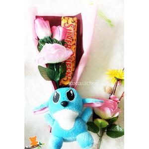 Jual Bouquet Coklat Silver Queen beserta bunga dan boneka Hello Kitty ...