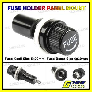 Jual Fuse Holder Kecil Besar Panel Box Rumah Tempat Sekring 5x20 6x30 ...
