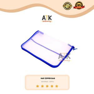 Jual gsa map plastik resleting jaring jala zipper bag folio dokumen atk ...
