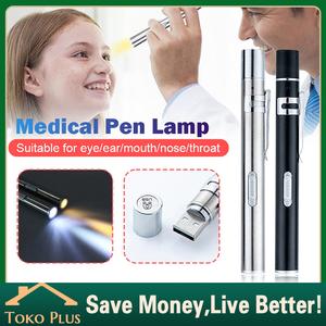 Jual Medical light Senter LED Flashlight Usb Bentuk Pulpen Rechargeable ...