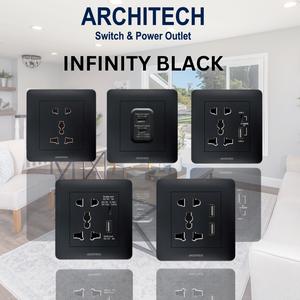 Jual ARCHITECH INFINITY BLACK / SAKLAR USB / STOP KONTAK A63 NEW 2.3 /BK - UNIVERSAL 2 USB ...
