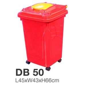 Jual Tong Sampah Plastik Tutup Dorong 50 Liter 50L Pakai Roda terbaru ...