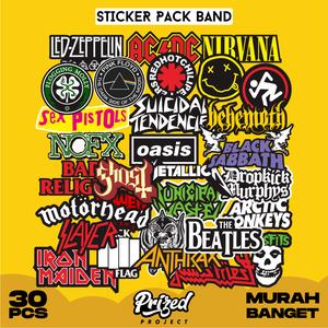Jual Stiker Band Klasik Rock Band Music Sticker Vinyl Graftac Isi 30pcs ...
