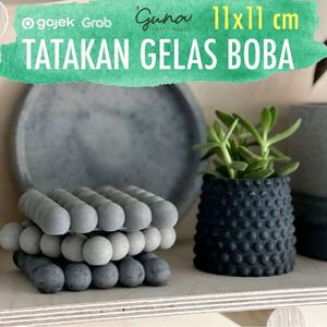 Jual Tatakan Semen Boba - Alas Semen Persegi Scandinavian Concrete Coaster - Abu-abu - Kota ...