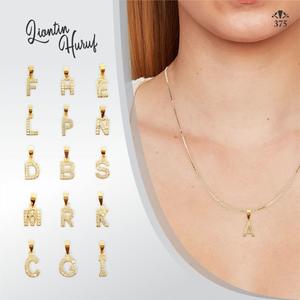 Jual LIONTIN HURUF BATU INISIAL NAMA ABJAD UKURAN KECIL MINI SIMPLE ...