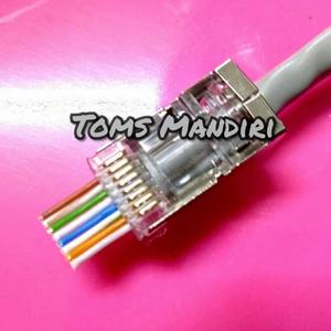 Jual Connector Rj45 Cat 5E Stp Connector Rj45 Anti Gagal Easy Crimping ...