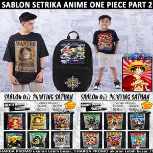 Jual Sablon satuan animasi One Piece Part 2 tinggal setrika di kaos ...