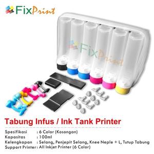 Jual Ink Tank Modif 6 Warna 100ml Tabung Infus 6 Warna 100ml Model ...