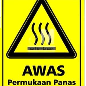Jual (G) SIGN STICKER AWAS PERMUKAAN PANAS UK 8X10CM - Jakarta Barat ...