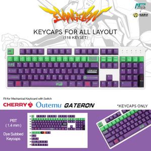 Jual Keycaps Evangelion Eva 01 Pbt Dyesub For Mechanical - Gaming ...