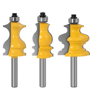 Jual MG 3PC 8mm Shank Architectural Cemented Carbide Molding Router Bit ...