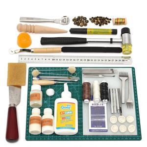 Jual MG Leather Craft Tool Kit Leather Hand Sewing Tool Punch Cutter ...
