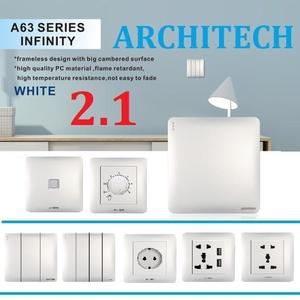 Jual SAKLAR / SAKELAR LAMPU ARCHITECH / STOP KONTAK INFINITY A63 WHITE NEW - 2 GANG 2 ARAH ...
