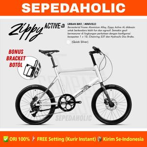 Jual Sepeda Minivelo GENIO ZIPPY ACTIVE ALLOY 20 Inch 10 Speed Mini ...