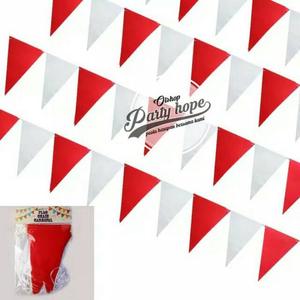 Jual Bendera segitiga kain merah putih spunboad bunting flag hut ri - Jakarta Barat - hinu ra ...