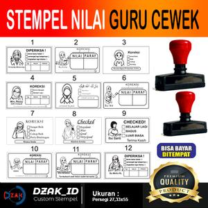 Jual GROSIR Custom Model Stempel Penilaian Guru PAUD TK SD Stempel ...