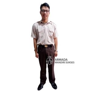 Jual Seragam PDH Coklat Kemhan/PNS Larici | Seragam Kemhan PNS | Lengan ...