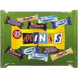 Jual Coklat Minis Mixed isi 25 pcs (Mars, Bounty, Twix and Milky Way ...