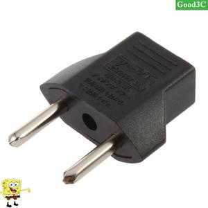 Jual EU Adapter Plug 2 Flat Pin To EU 2 Round Pin Plug Socket Power ...