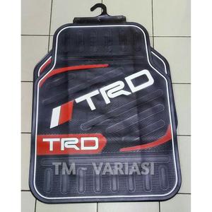 Jual Karpet Mobil Universal Motif TRD Garis Melintang Hitam List Merah ...