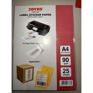 Jual (PAK) LABEL STICKER PAPER JOYKO LSP-09 / KERTAS STIKER LABEL ...