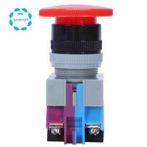 Jual AC 600V 10A Red Mushroom Emergency Stop Push Button Switch 22mm NO ...