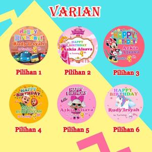 Jual Stiker label ulang tahun / stiker label ultah / stiker kotak ...